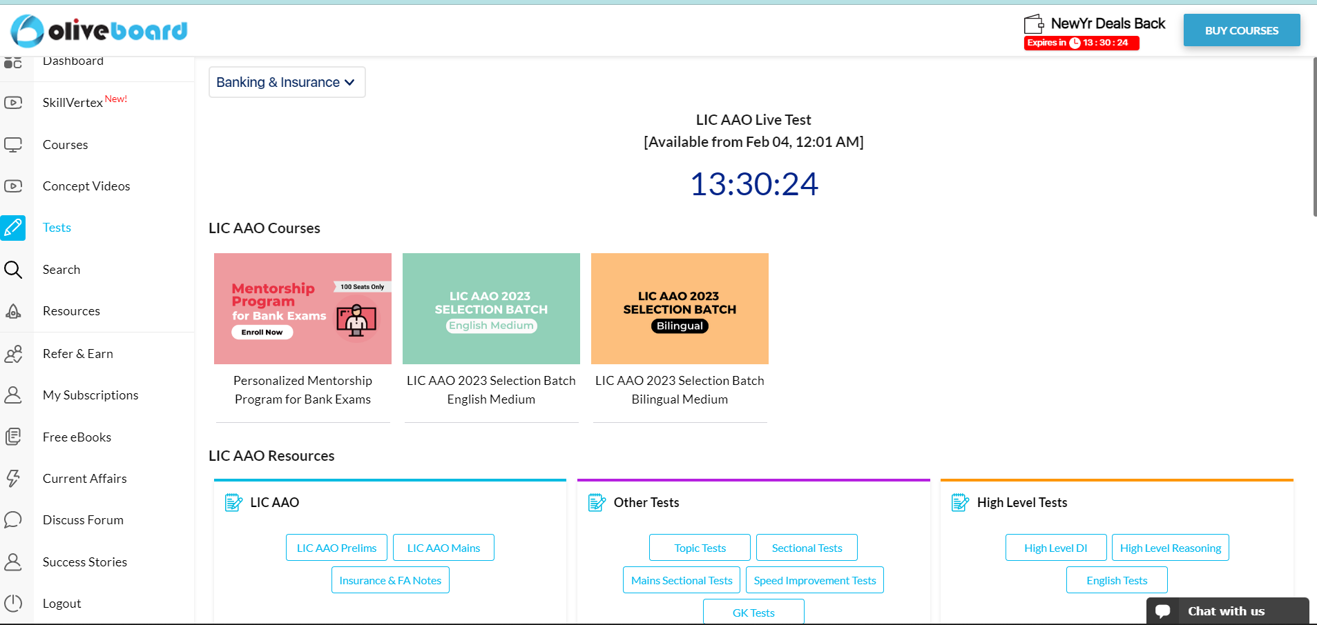 How to attempt a Live Mock Test – Oliveboard Help Center
